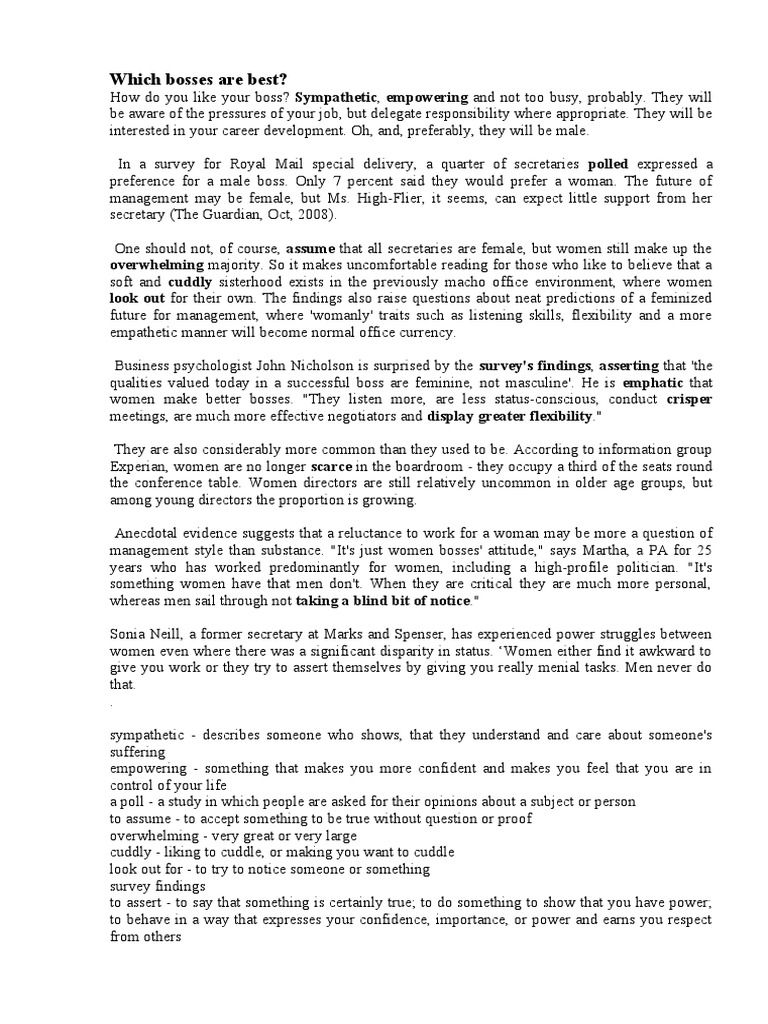 Which Bosses Are Best | PDF | Psychological Concepts | Behavioural Sciences