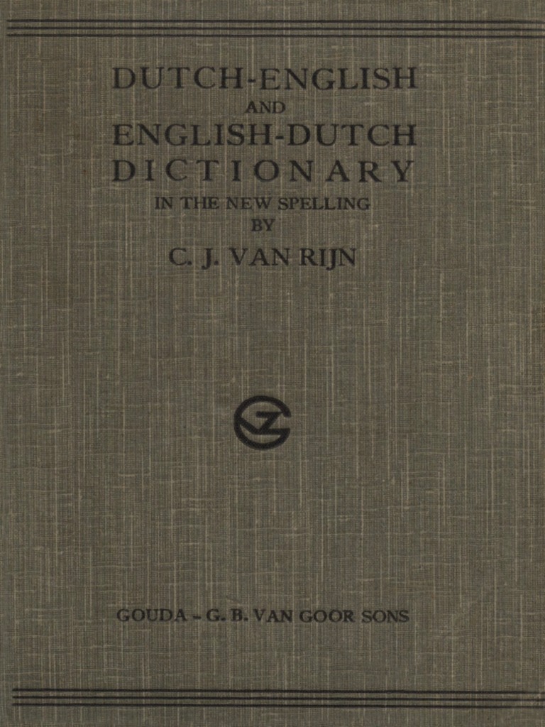 Dutch-English and English-Dutch Dictionary For South Africa & Europe ...