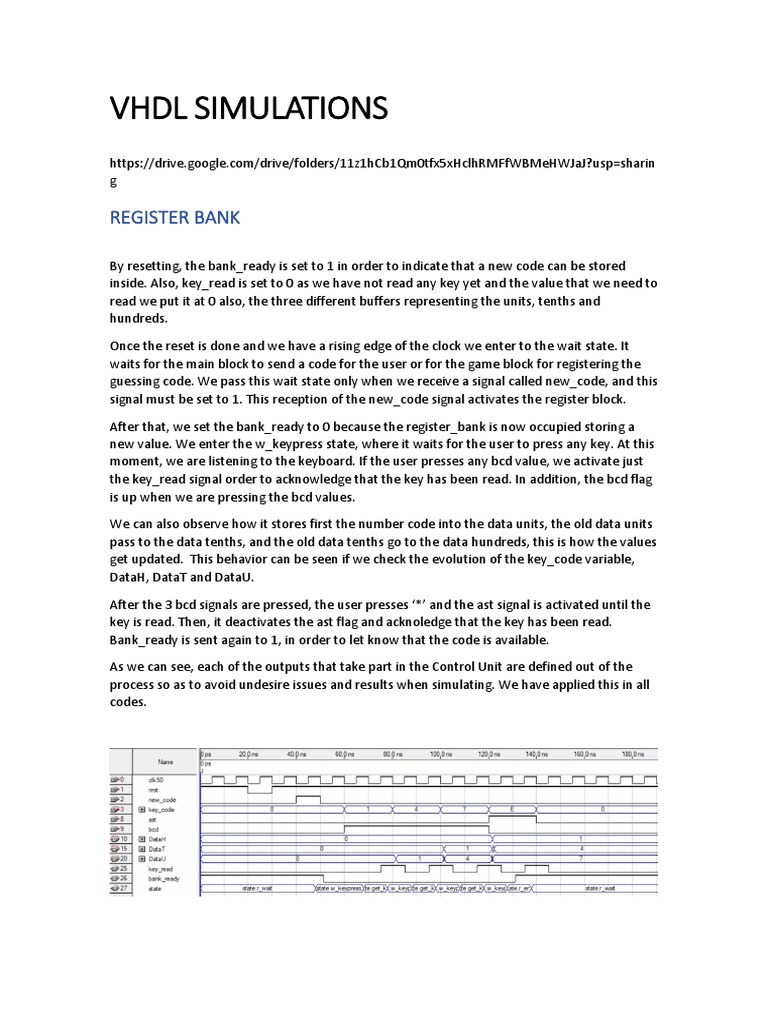 VHDL simulationsXdGOF - Updated | PDF | Vhdl | Computer Programming