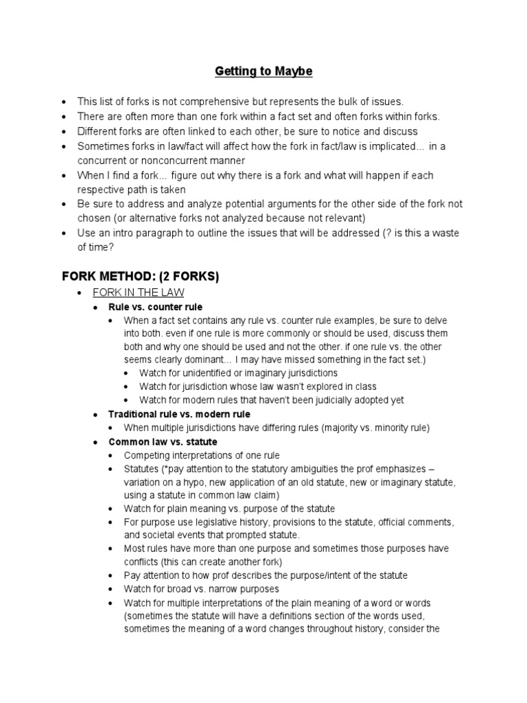 Getting To Maybe Outline | PDF | Plain Meaning Rule | Common Law