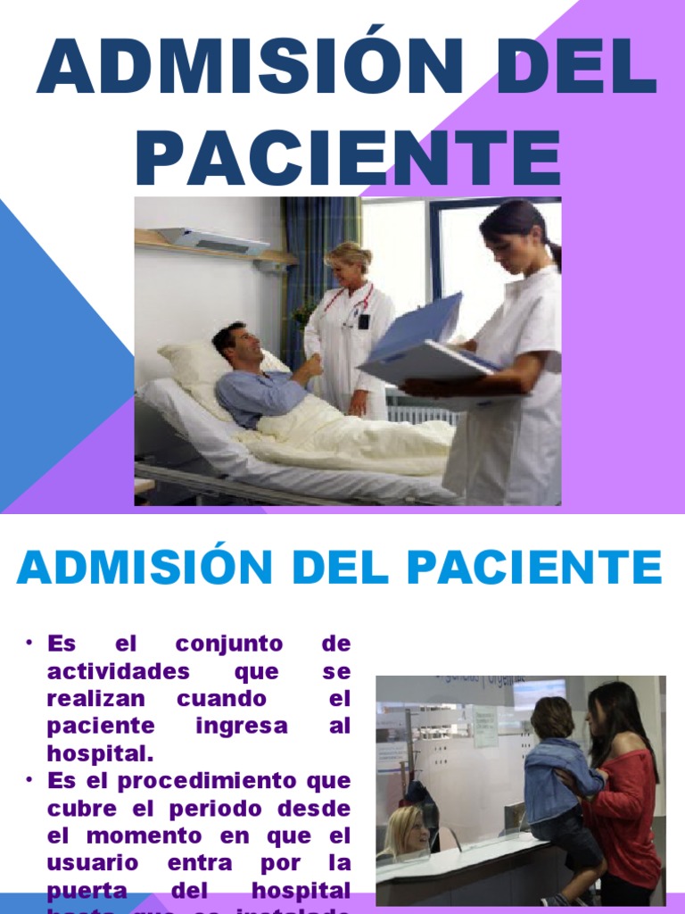 1 Admisión Del Paciente | PDF | Hospital | Cuidado de la salud