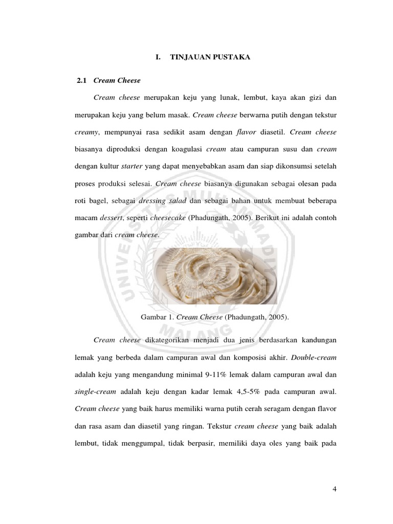 Jenis dan Pembuatan Cream Cheese | PDF | Memasak, Makanan, & Anggur ...