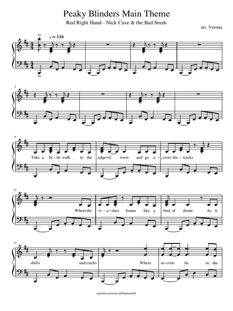 PEAKY BLINDERS Main Theme RED RIGHT HAND - NICK CAVE THE BAD SEEDS With ...