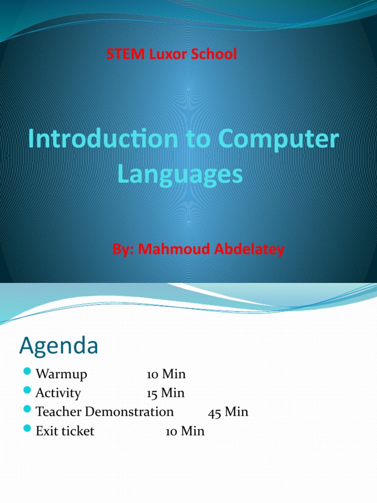 Introduction To Computer Languages | PDF