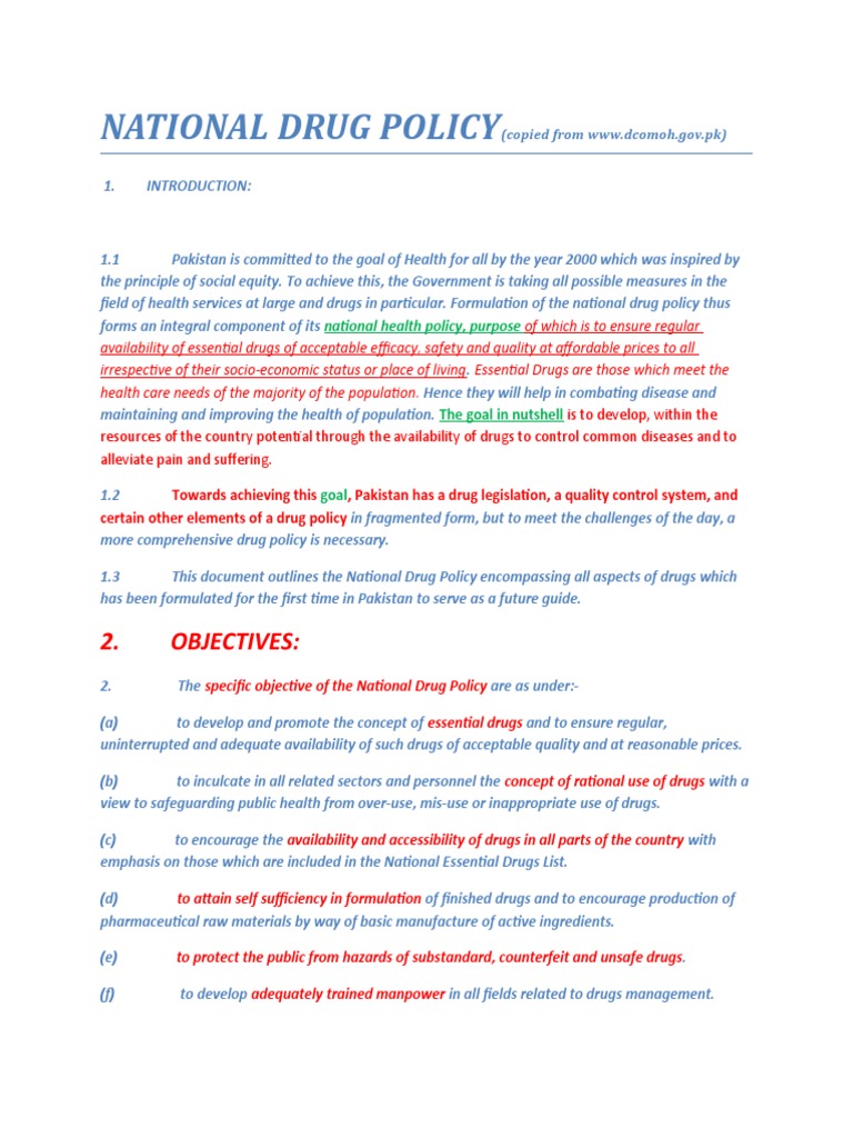 National Drug Policy 2003 | PDF | Pharmacy | Pharmacist