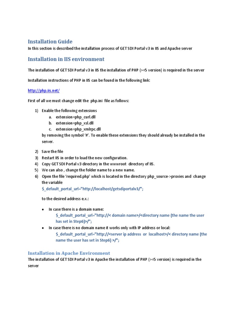 GET-SDI-Portal-v3-Installation Guide | PDF | Internet Information ...