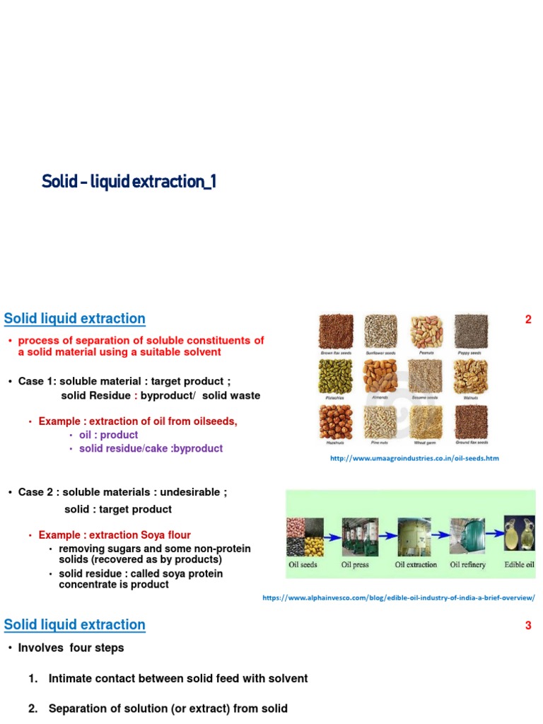 Solid Liquid Extraction - 1 - 19 Sept 2020 PDF | PDF | Solution | Solid