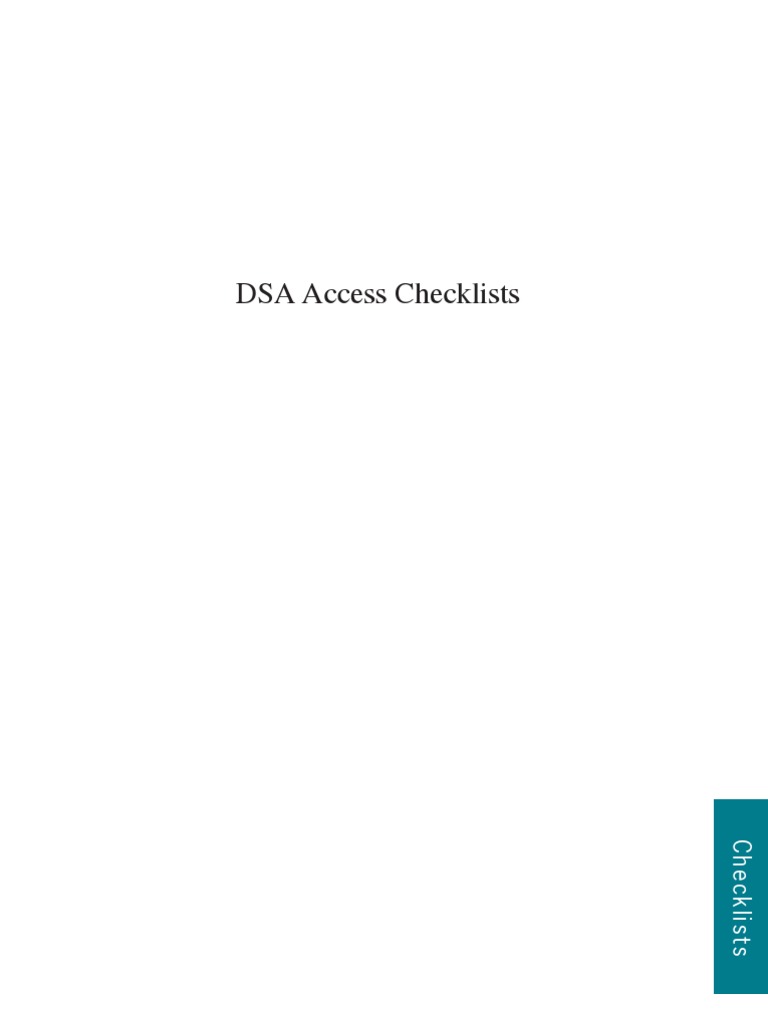 ADA Checklists - 09-18-07 | PDF | Accessibility | Americans With ...