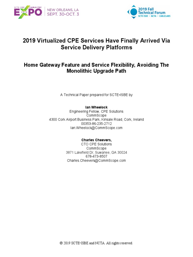 2019 Virtualized CPE Services Have Finally Arrived Via Service Delivery ...