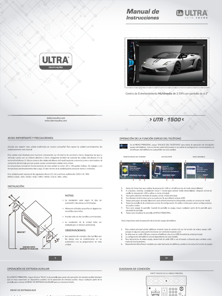 Manual UTR 1500 PDF | PDF