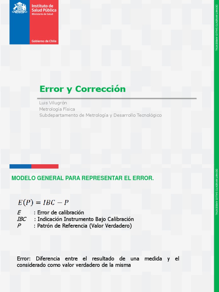 Error y Corrección | PDF | Metrología | Exactitud y precisión