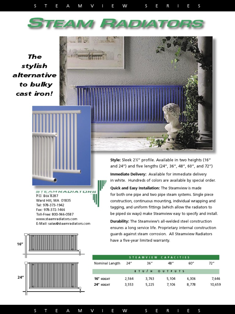 Steamview Radiator Brochure | PDF | Pipe (Fluid Conveyance) | Cylinder ...
