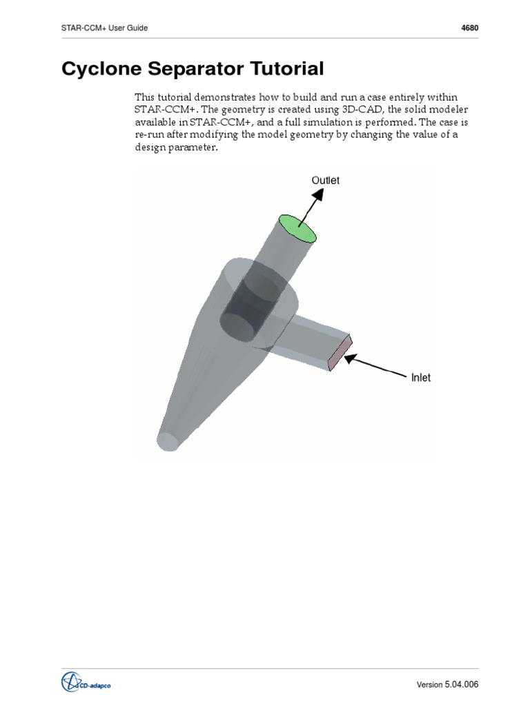 Cyclone Separator CAD Tutorial | PDF | Fluid Dynamics | Turbulence