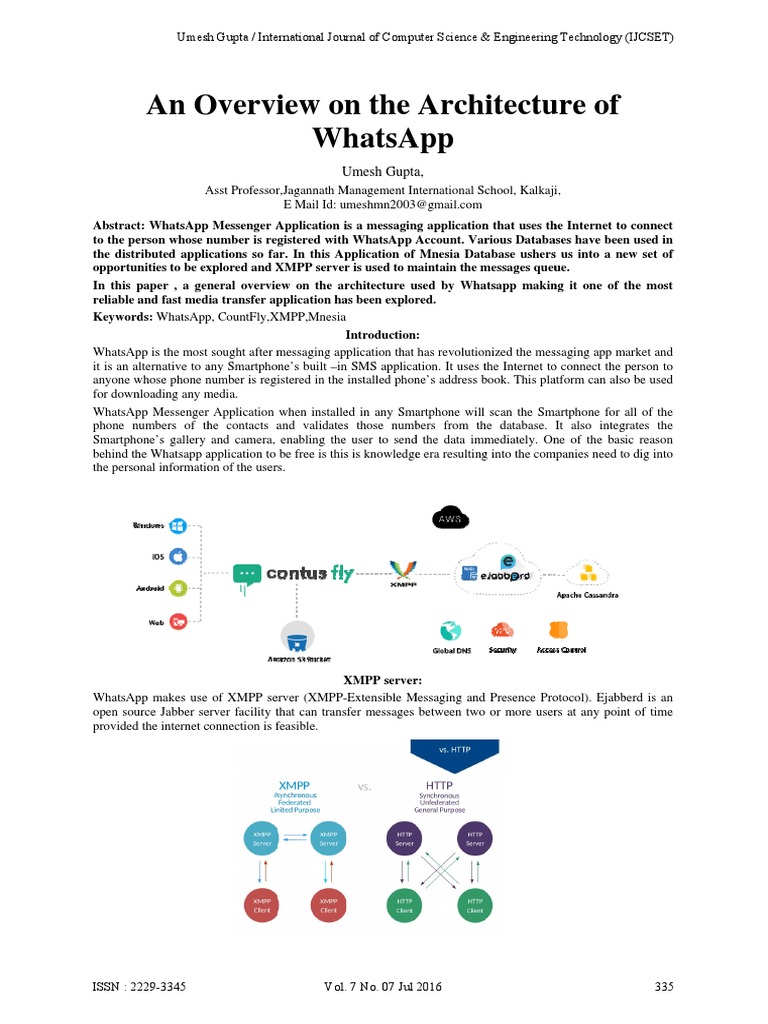 Arquitectura WhatsApp | PDF | Server (Computing) | Databases