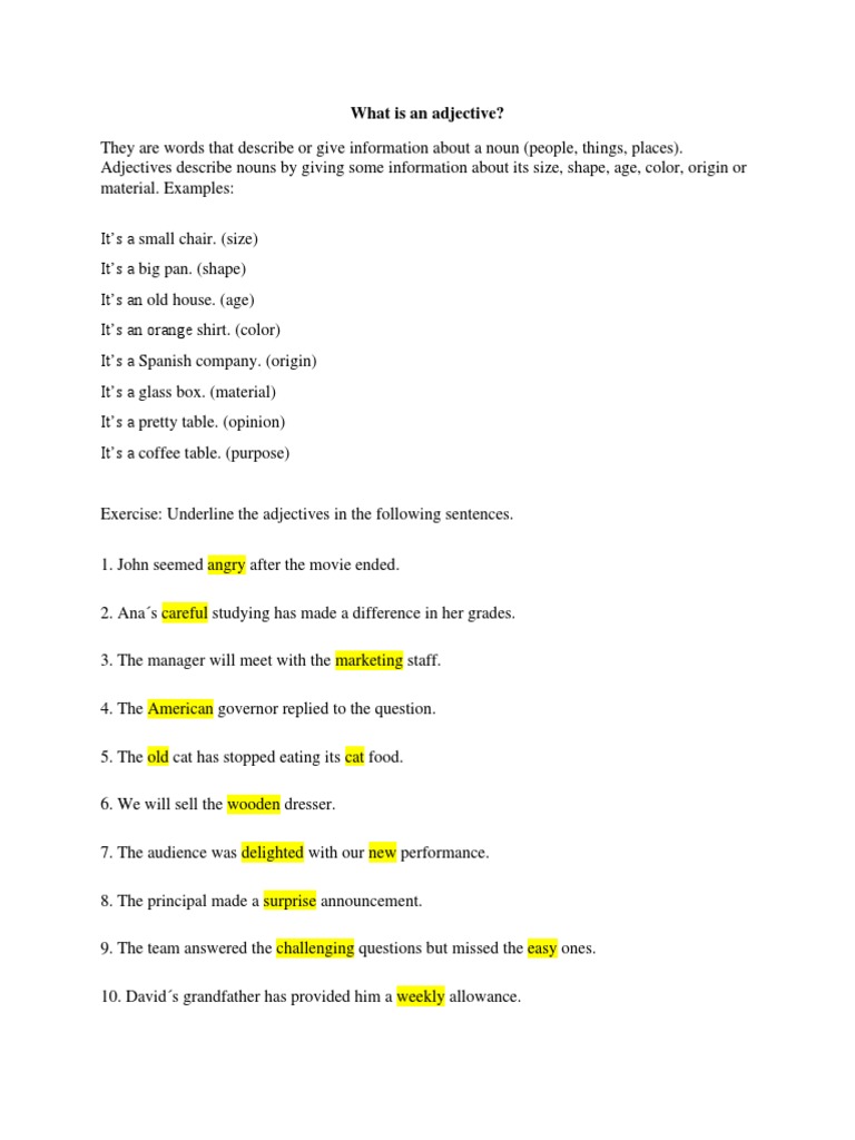 What Is An Adjective? | PDF | Noun | Linguistic Morphology