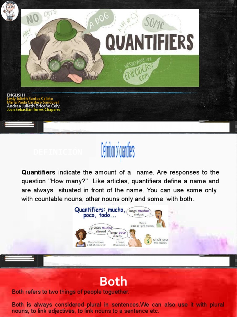 QUANTIFIERS | PDF | Noun | Plural