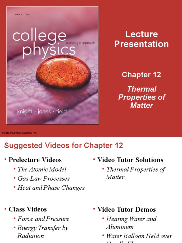 Presentation: Thermal Properties of Matter | PDF | Mole (Unit ...