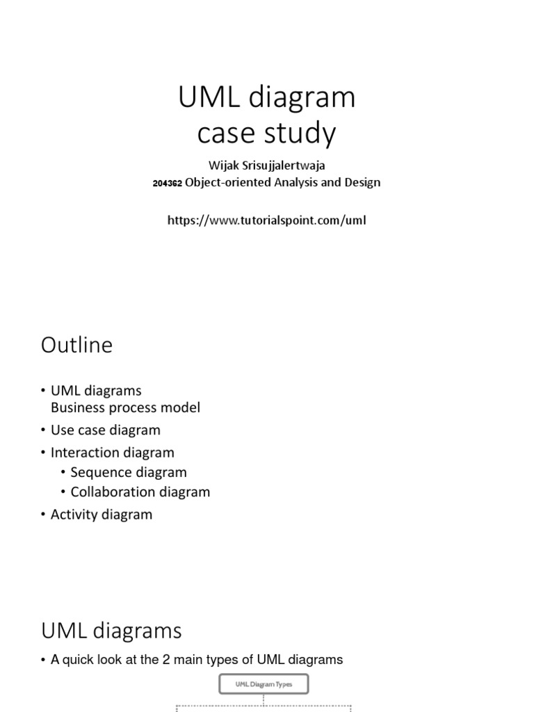 UML Diagram Case Study: Wijak Srisujjalertwaja | PDF | Use Case ...