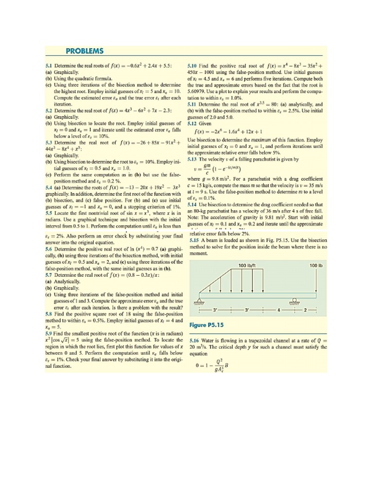 Root Finding Methods Activity PDF | PDF