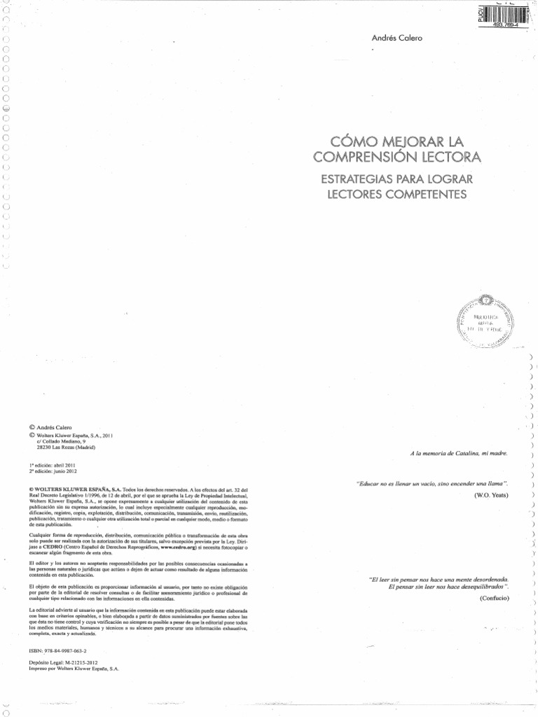 Como Mejorar La Comprension Lectora PDF | PDF