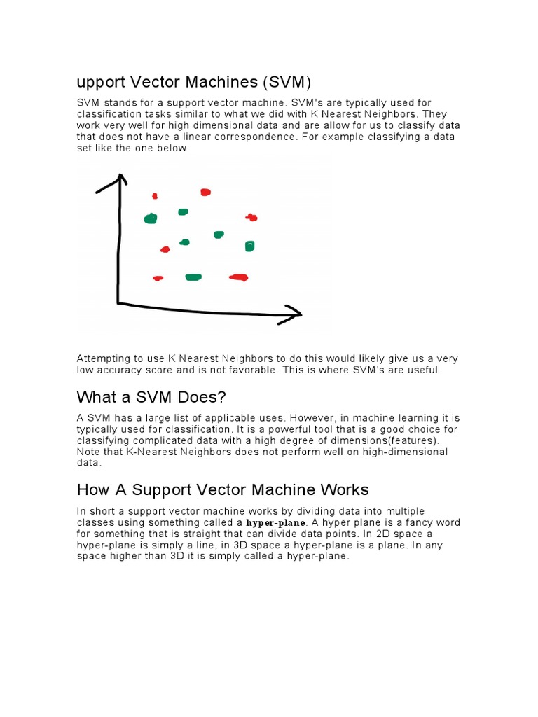 Machine Learning SVM - Supervised | PDF | Teaching Mathematics ...