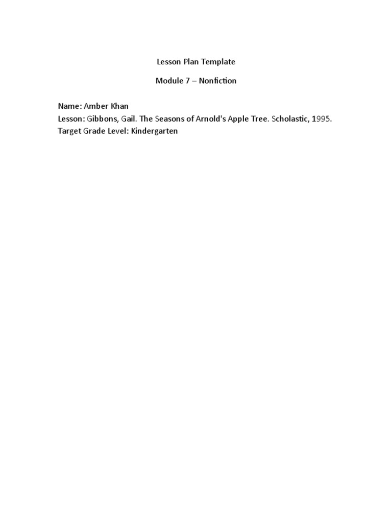 Edt 315 Module 7 Lesson Plan Template Updated 1 | PDF | Weather ...