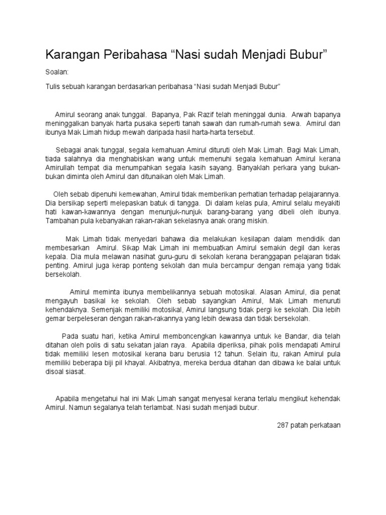 Karangan Peribahasa | PDF