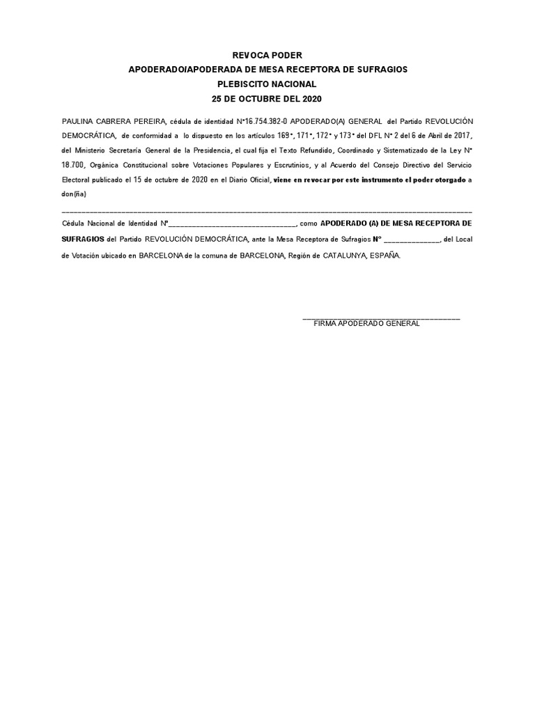 Revoca Poder 10 | PDF