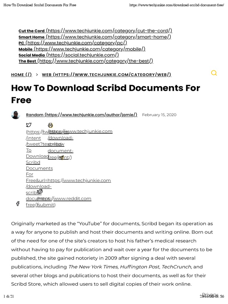 How To Download Scribd Documents For Free: Cut The Cord Smart Home PC ...