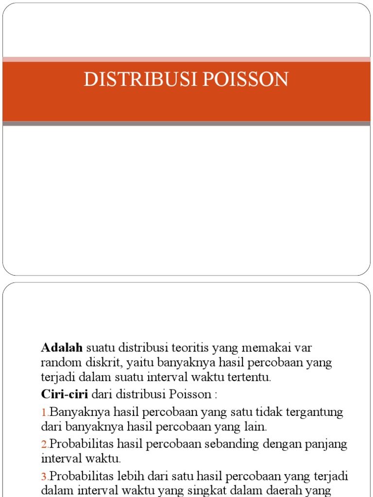 Ciri dan Rumus Distribusi Poisson | PDF