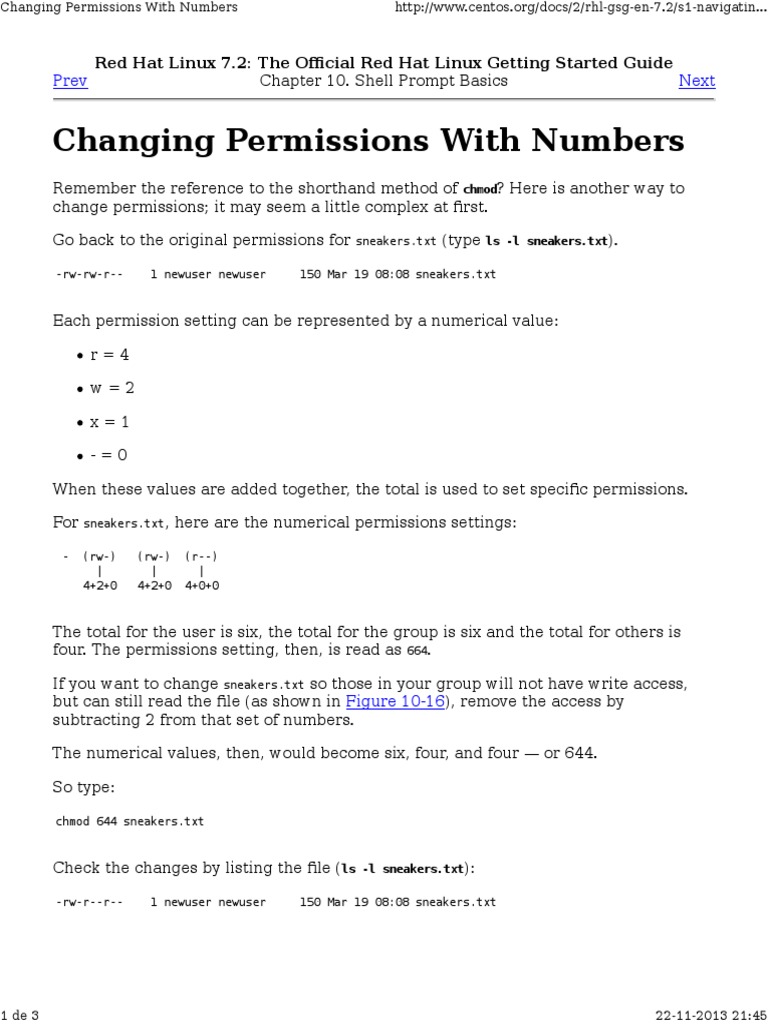Change File Permissions in Linux | PDF | Unix | Data