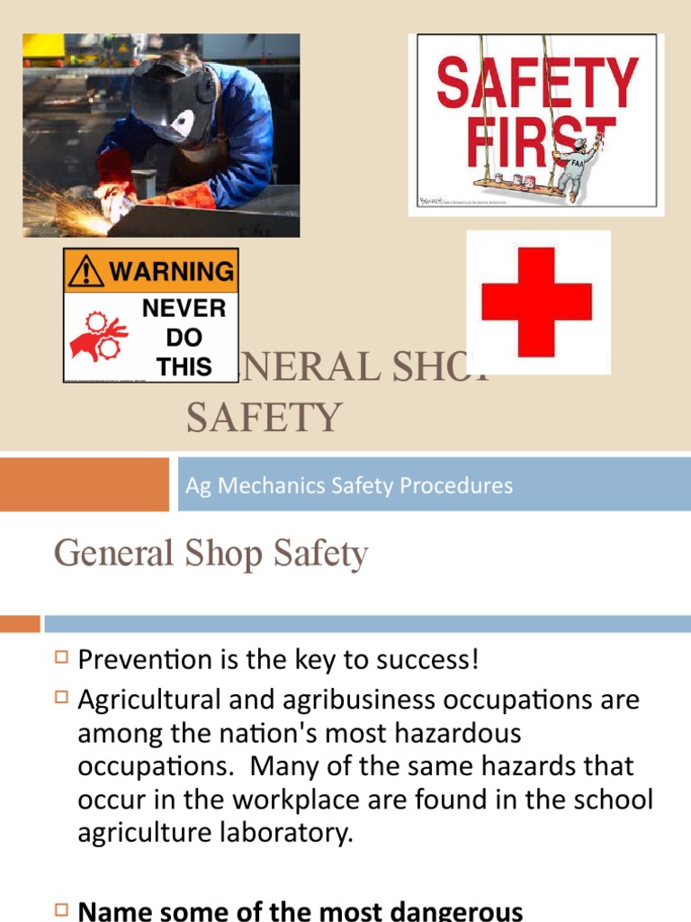 General Shop Safety: Ag Mechanics Safety Procedures | Download Free PDF ...