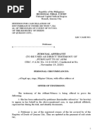 Petition for Cancellation of Encumbrance | PDF | Public Law | Property Law