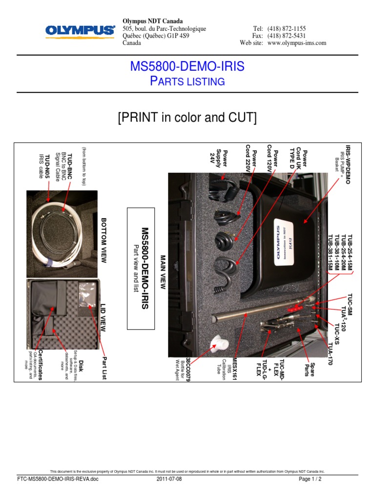 MS5800-DEMO-IRIS P: (PRINT in Color and CUT) | PDF | Equipment ...