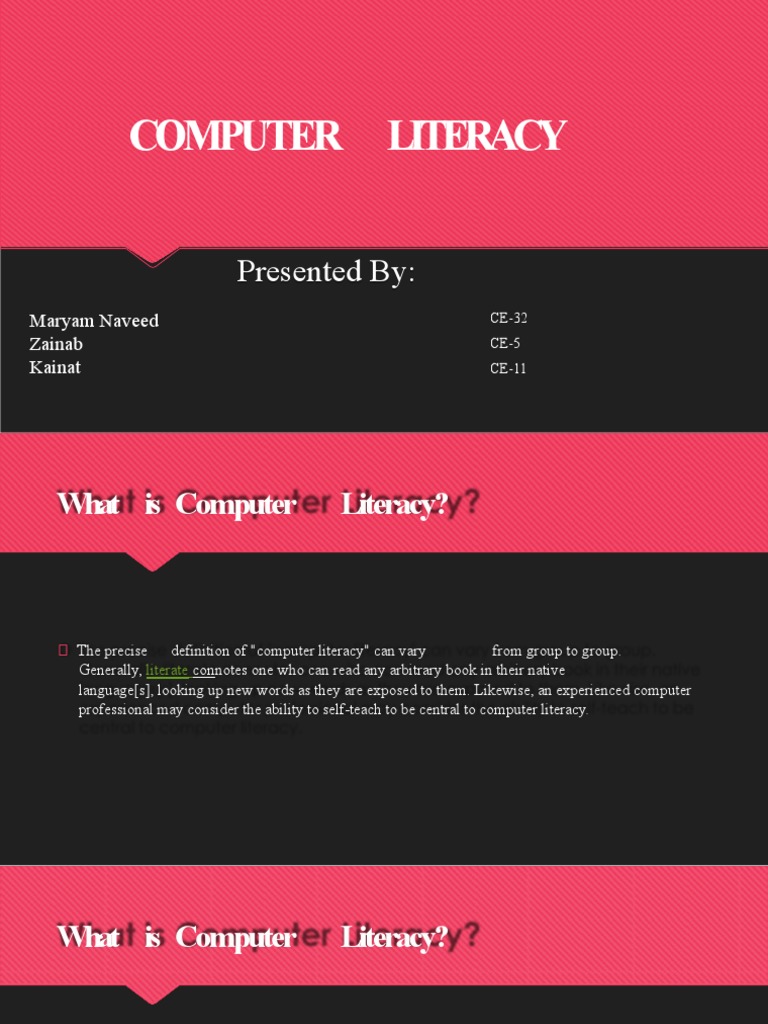 Computer Literacy | PDF | Literacy | Information Age
