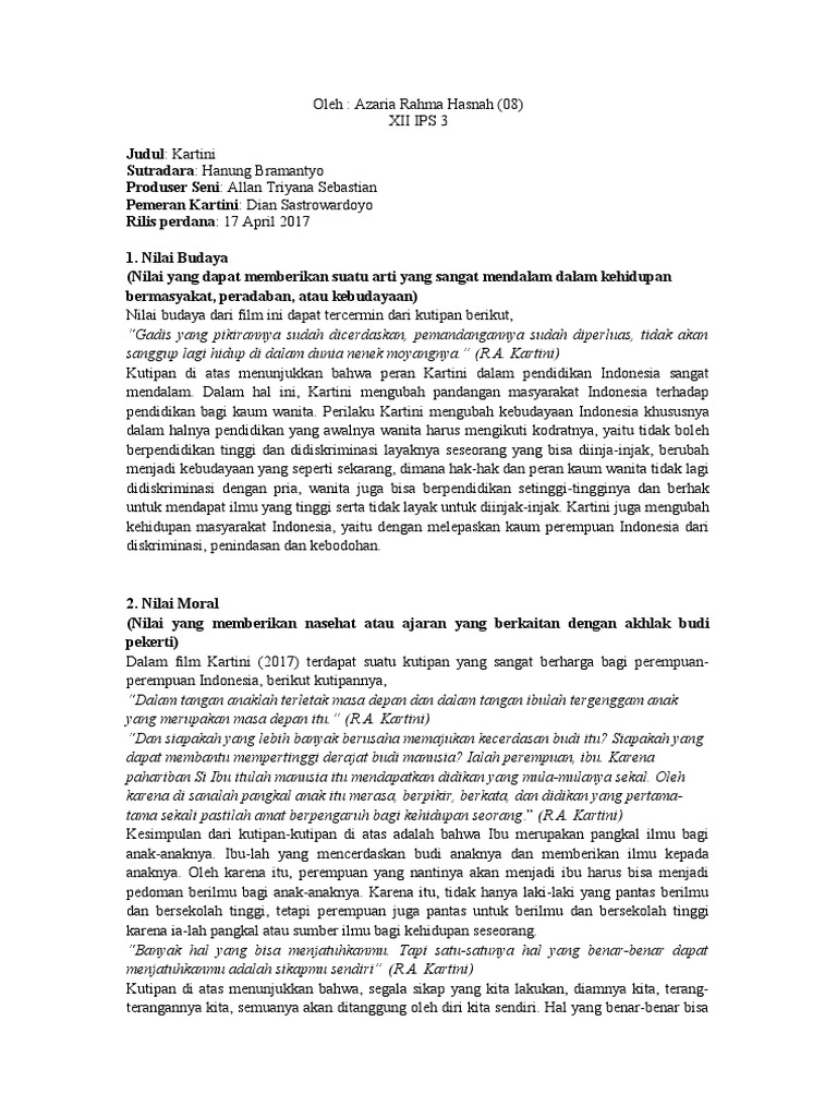 Review Film Kartini (2017) Bindo | PDF