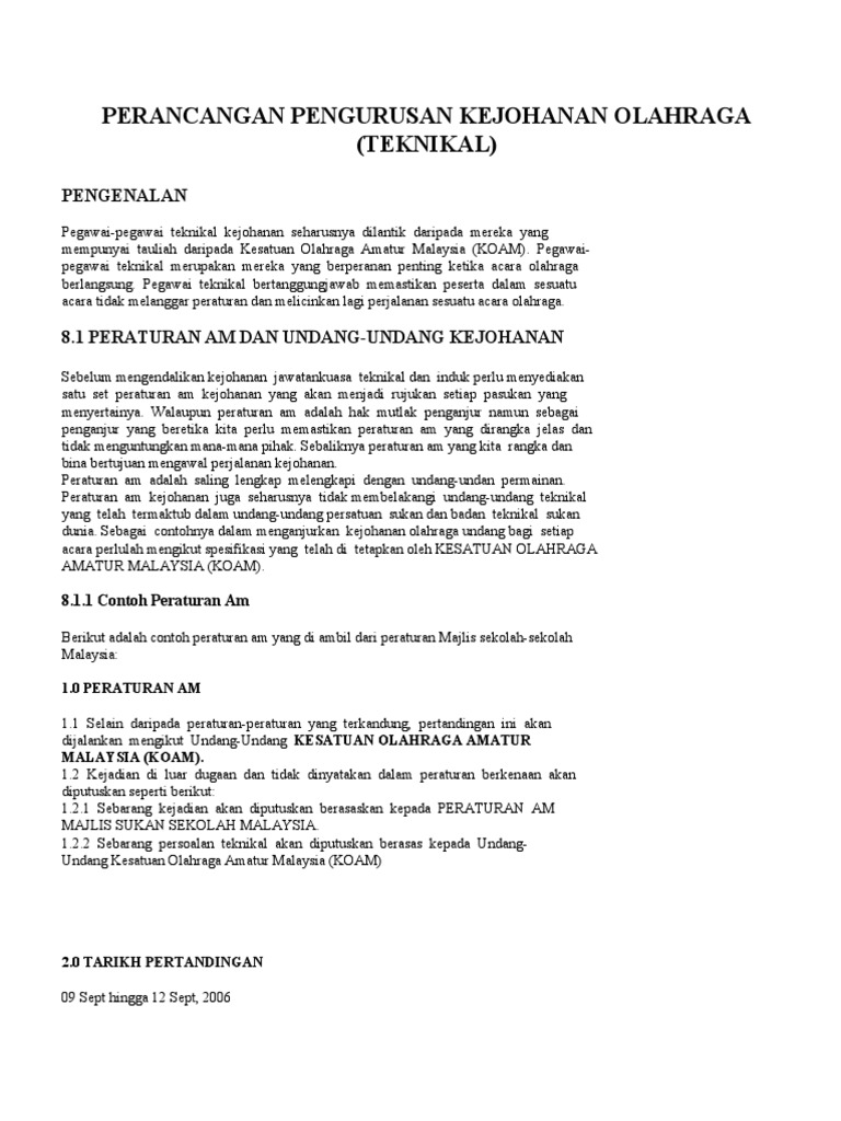 Contoh Kertas Kerja Dan Perincian Tugas Jawatankuasa Kerja | PDF
