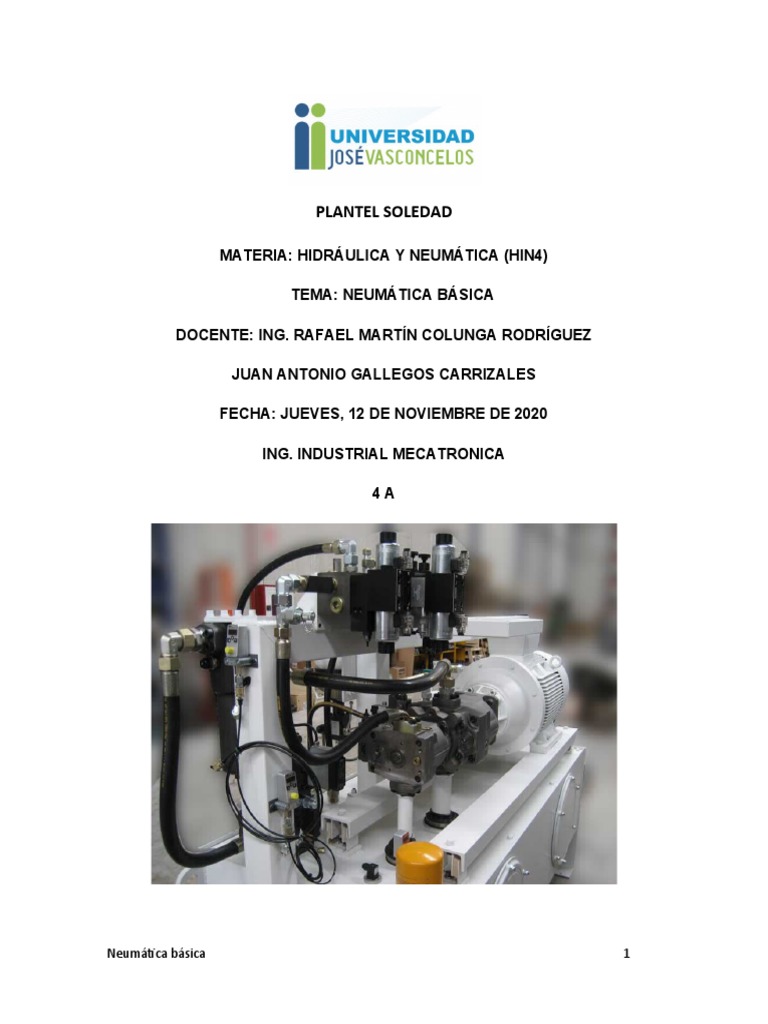 Prácticas Neumática Básica JUAN567 | PDF | Neumática | Solenoide