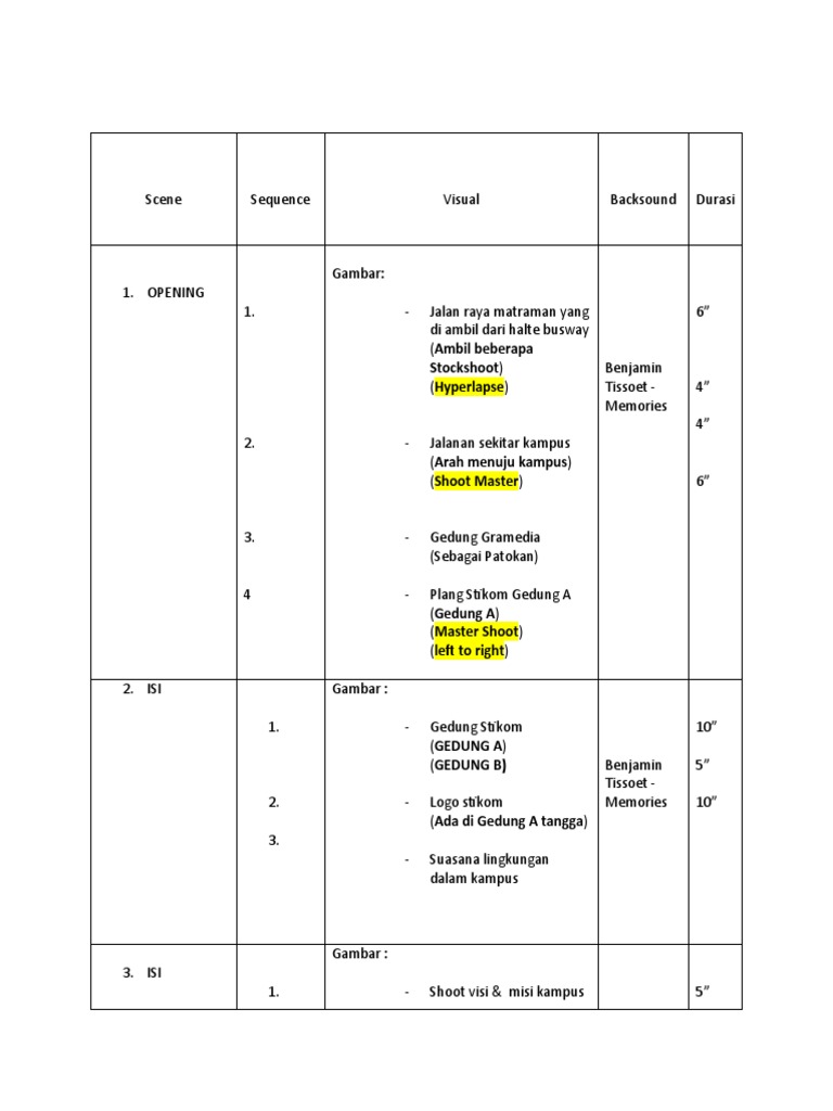 Contoh Storyline | PDF
