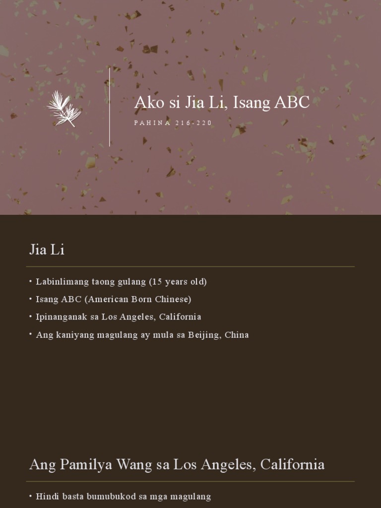 Ako Si Jia Li, Isang ABC | PDF