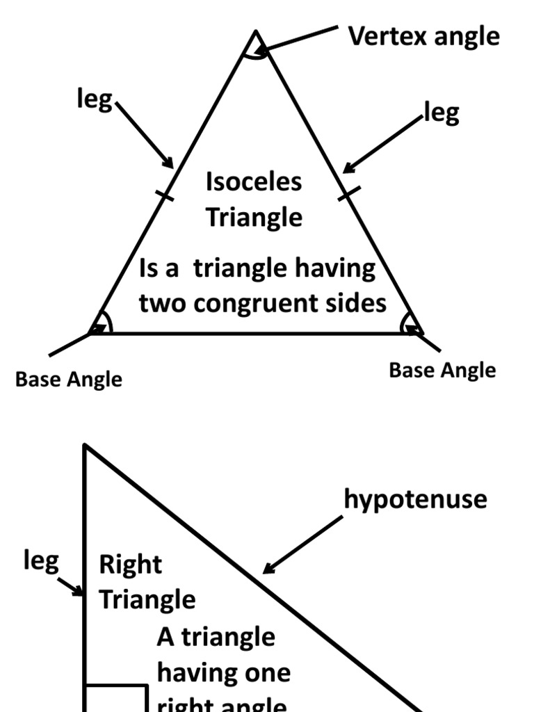 Isoceles Triangle and Right Triangle | PDF