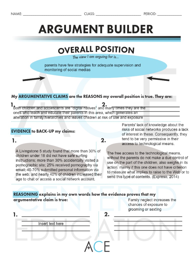 Argument Graphic Organizers | PDF