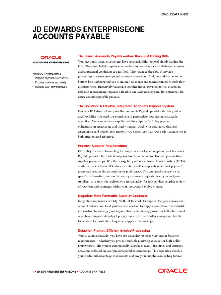 Jde Ap | PDF | Accounts Payable | Invoice