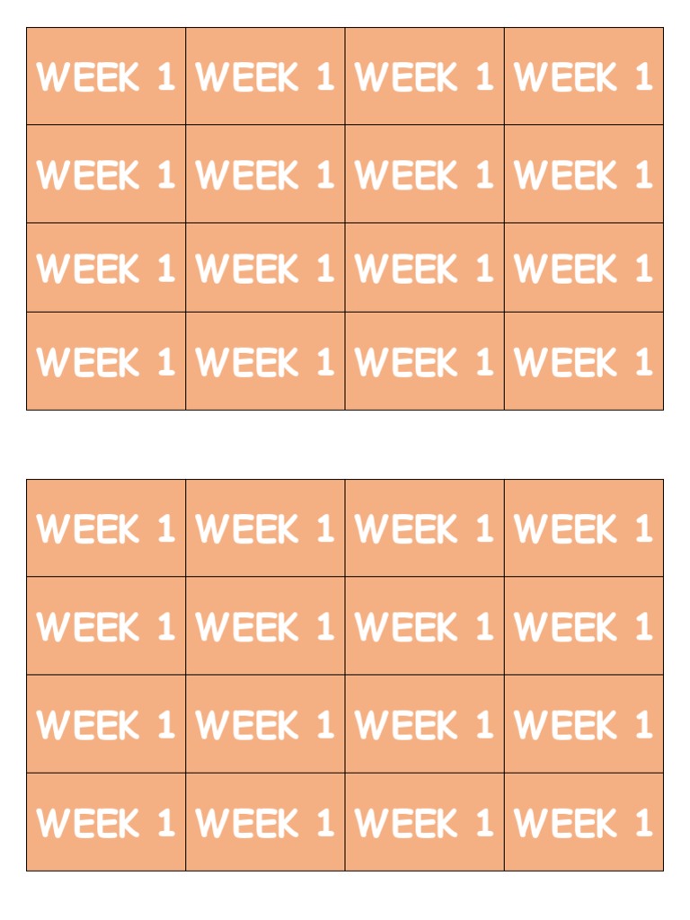 WEEKS | PDF
