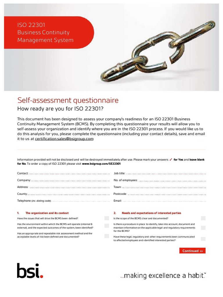 Self-Asse Ssment Questionnaire | PDF | Risk Assessment | Risk