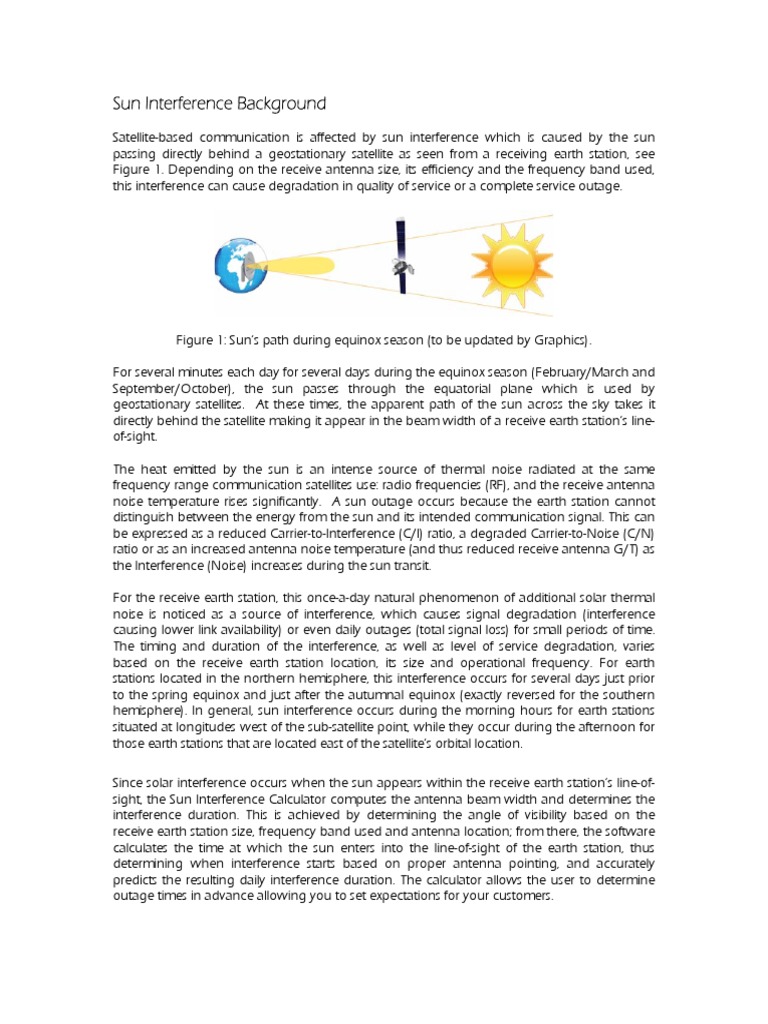 Sun Interference Background PDF | PDF | Electromagnetic Interference | Sun