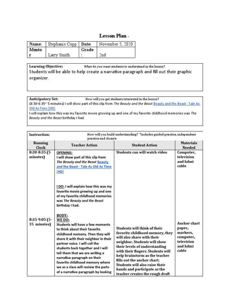 Lesson Plan - Semester 3 | PDF | Lesson Plan | Paragraph