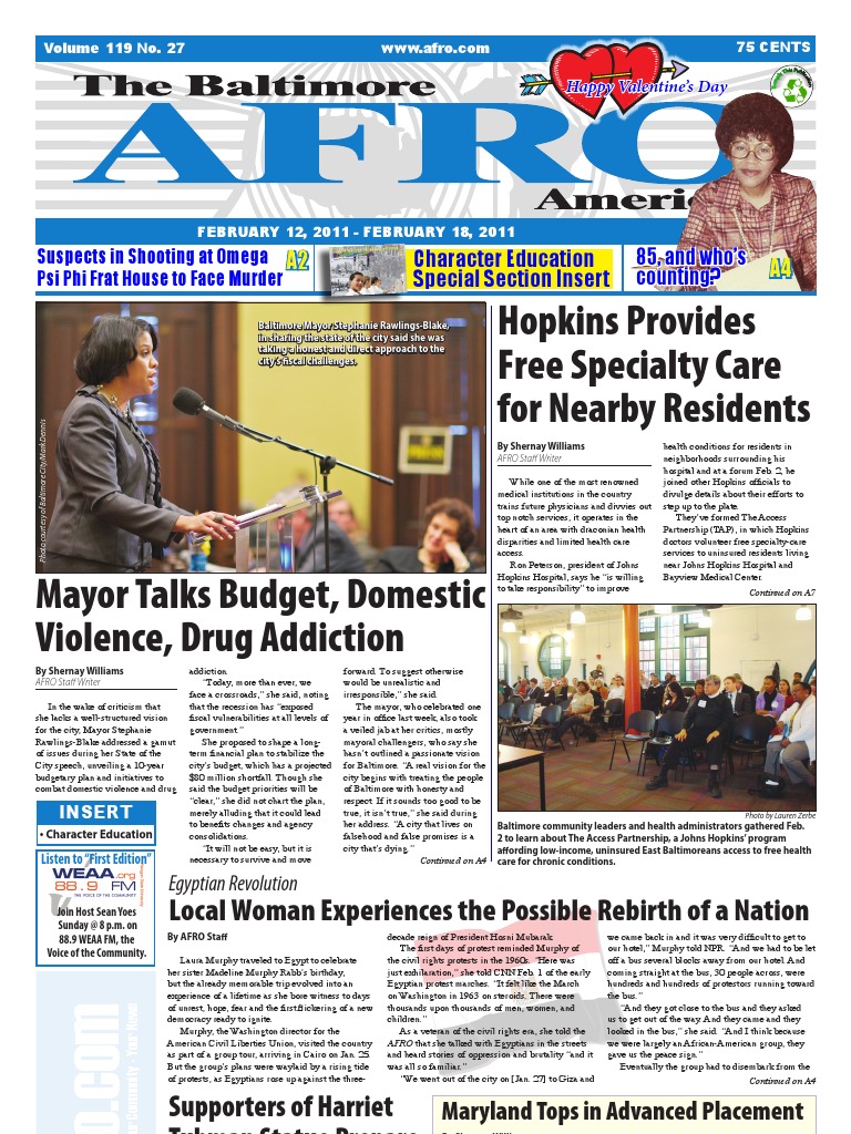 Baltimore Afro-American Newspaper, February 12, 2011 | PDF | Advanced ...