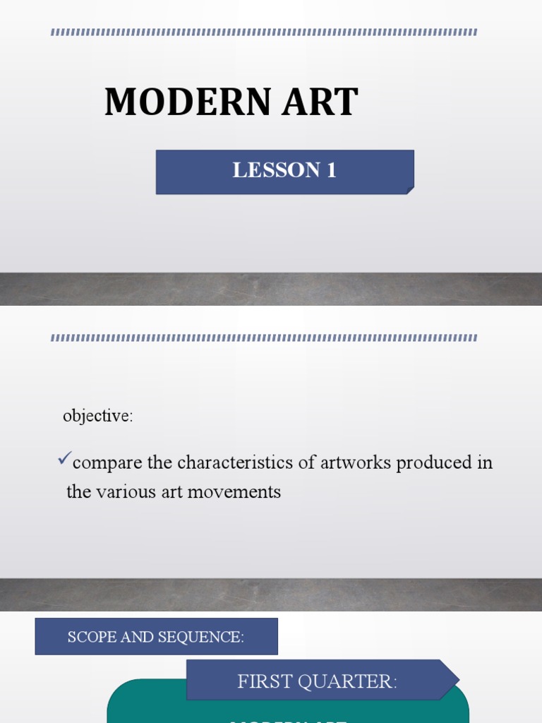 Modern Art Lesson 1 | PDF | Claude Monet | Impressionism