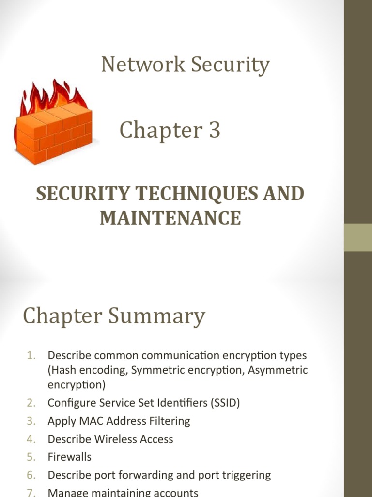 Network Security: Security Techniques and Maintenance | PDF | Firewall ...